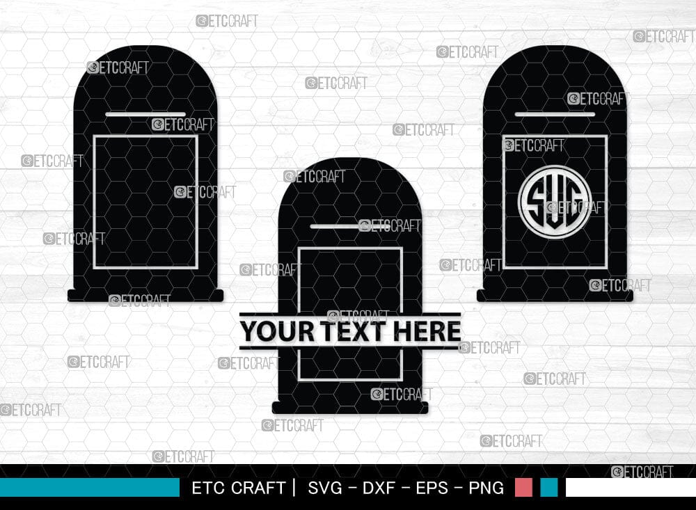 Mailbox Monogram, Mailbox Silhouette, Mail Svg, Mailbox Stencil Svg ...