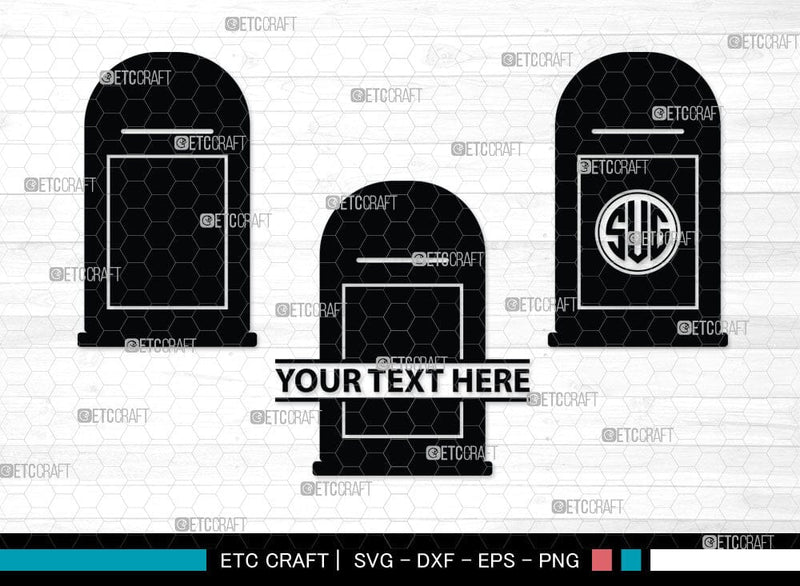 Mailbox Monogram, Mailbox Silhouette, Mail Svg, Mailbox Stencil Svg ...