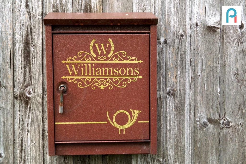 Mailbox Monogram Svg, Mailbox Decal Svg, Mailbox Frame Svg - So Fontsy