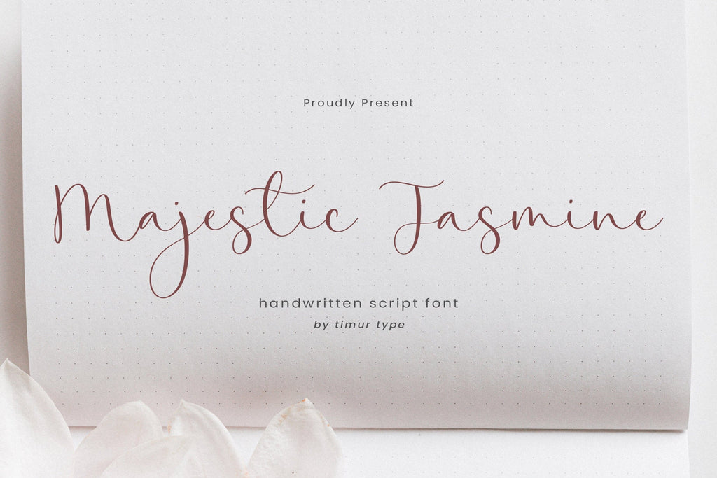 Majestic Jasmine - Modern script font - So Fontsy