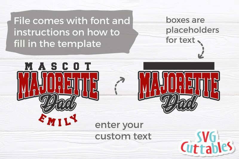 Majorette svg - Majorette Dad Template 003 - svg - dxf - eps - png - C ...