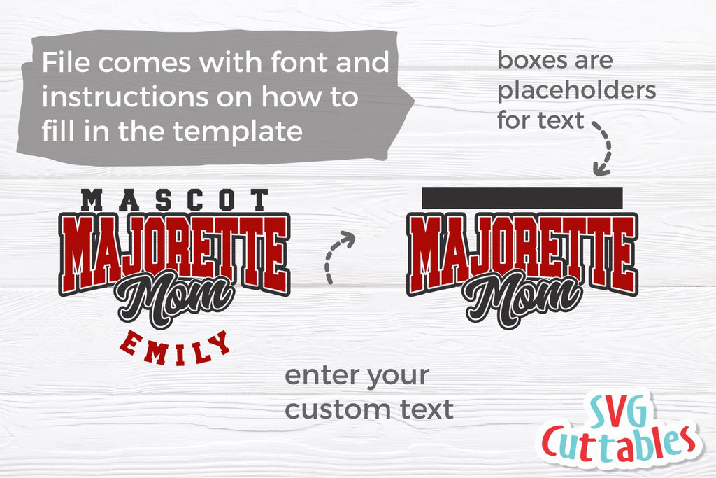 Majorette svg - Majorette Mom Template 002 - svg - dxf - eps - png - C ...