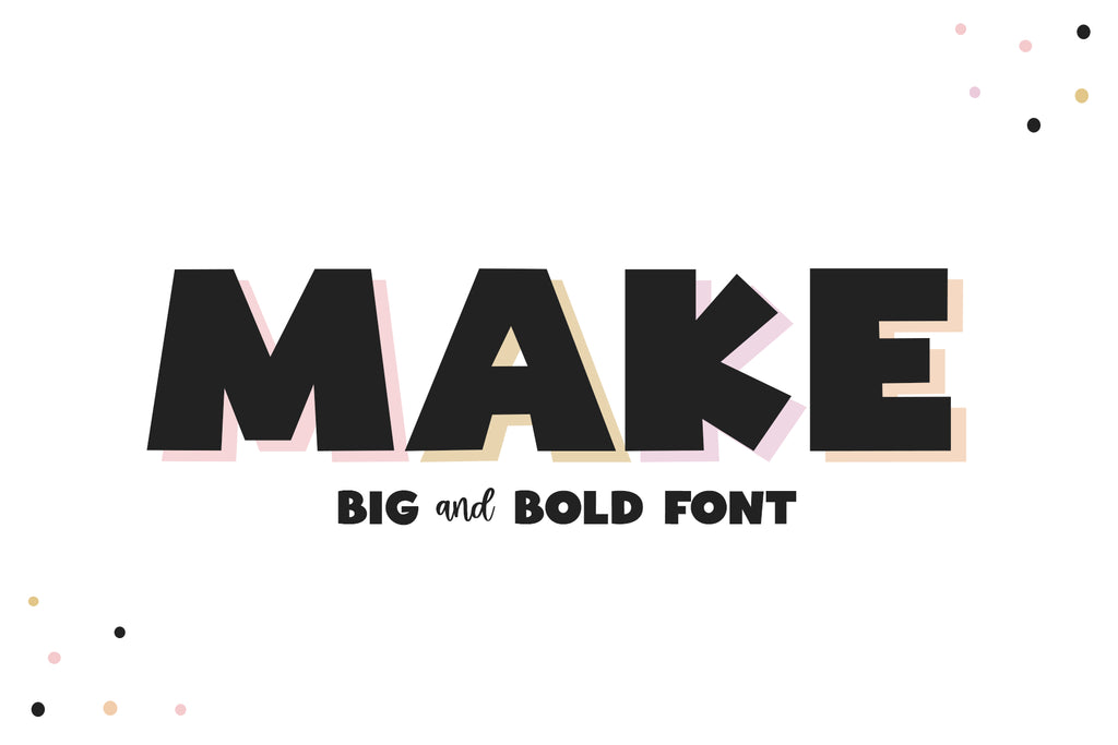 Make - Bold Handwritten Font - So Fontsy