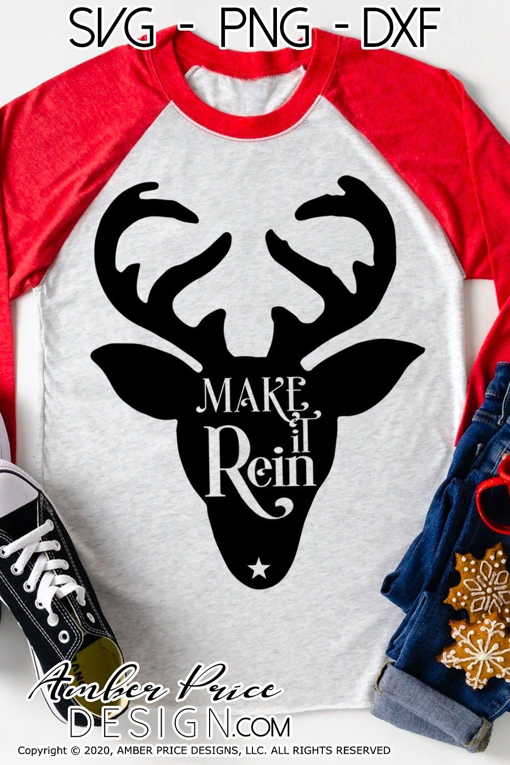 Make it Rein SVG PNG DXF | Reindeer SVG | Kid's Christmas SVG | Winter ...