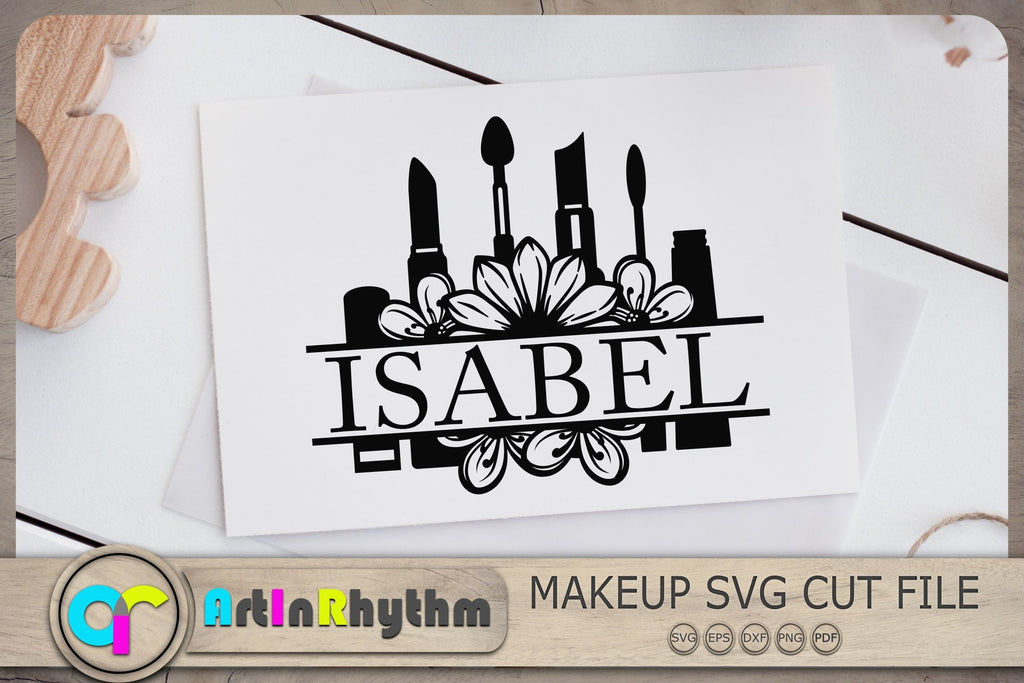 Makeup Monogram Svg, Monogram Svg, Makeup Svg, Makeup Brushes Svg - So ...