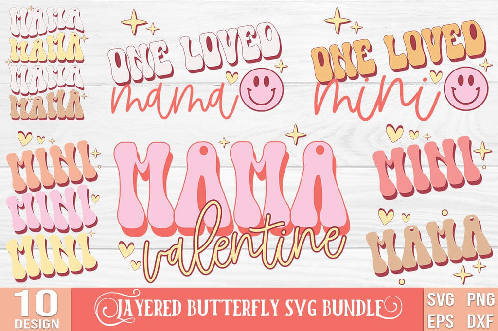 Mama Mini Valentine's Day SVG Bundle - So Fontsy