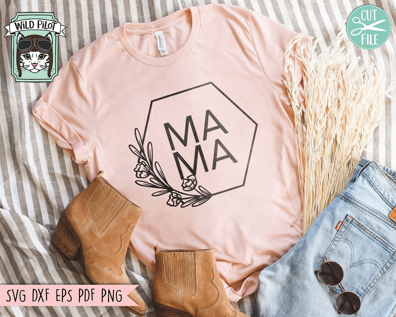 Mama SVG file, Mama Flower Frame svg file, Mom svg file, Mama cut file ...