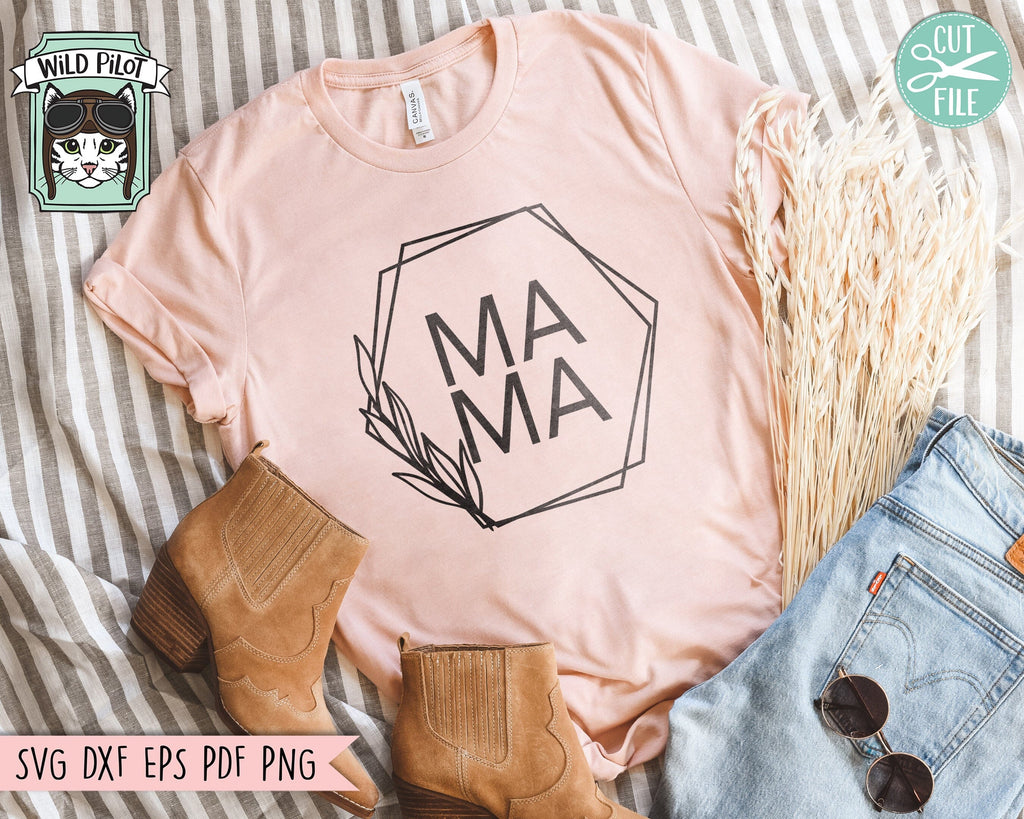 Mama SVG file, Mama Leaf Frame svg file, Mom svg file, Mama cut file ...