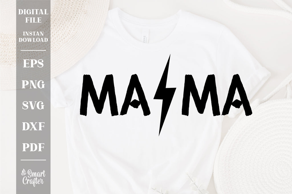 Mama SVG, Rocker Style Mama Svg, Mama Vibes Svg, Mom Svg, Mom Life Svg ...