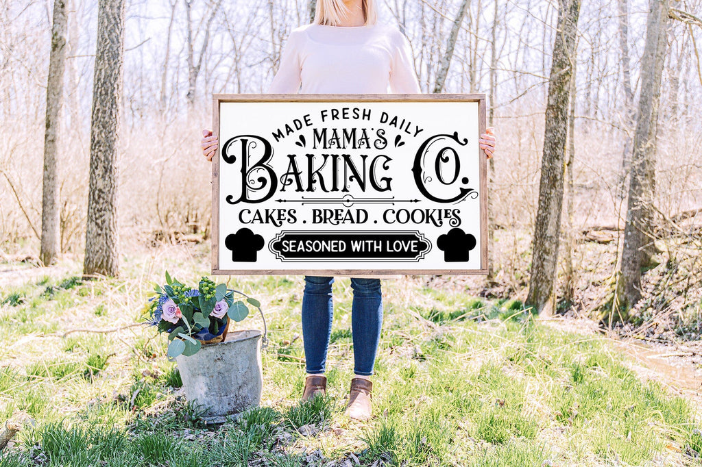 Mama's Baking Co | Vintage Kitchen Sign SVG - So Fontsy