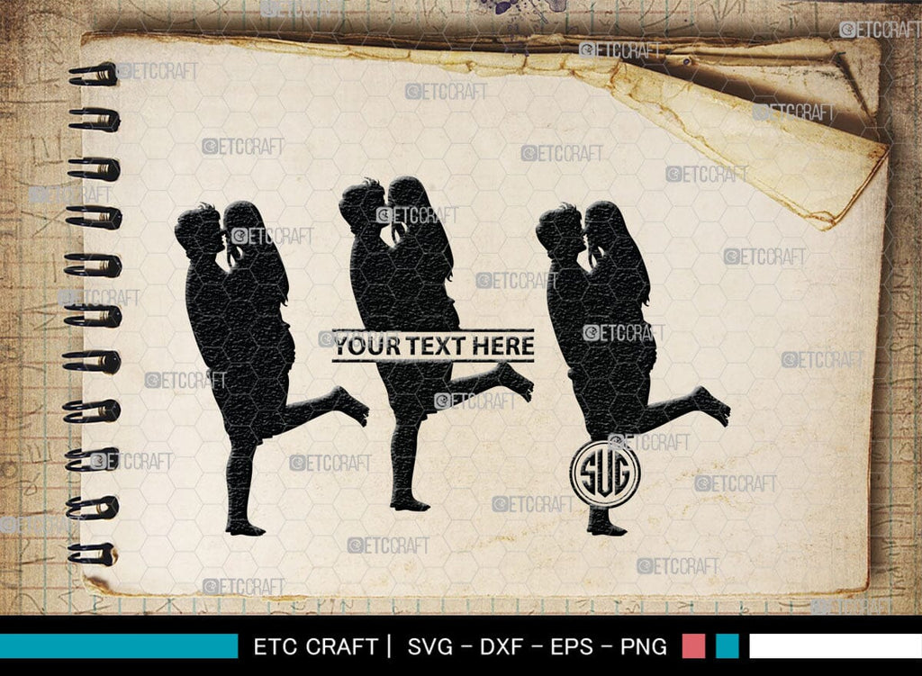 Man Carrying Woman Monogram, Man Carrying Woman Silhouette, Man ...