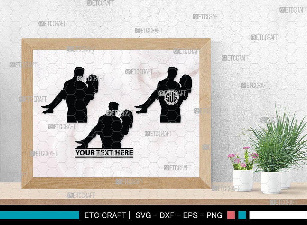 Man Carrying Woman Monogram, Man Carrying Woman Silhouette, Man ...