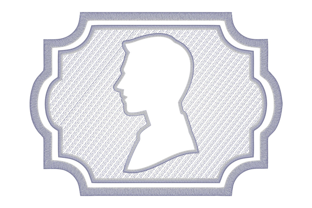 Man head embossed machine embroidery digital download - So Fontsy