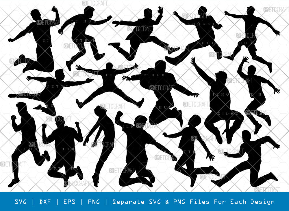 Man Jumping SVG, Man Jumping Silhouette, Jumping People Svg, Jump svg ...