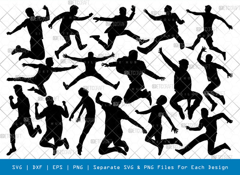 Man Jumping SVG, Man Jumping Silhouette, Jumping People Svg, Jump svg ...
