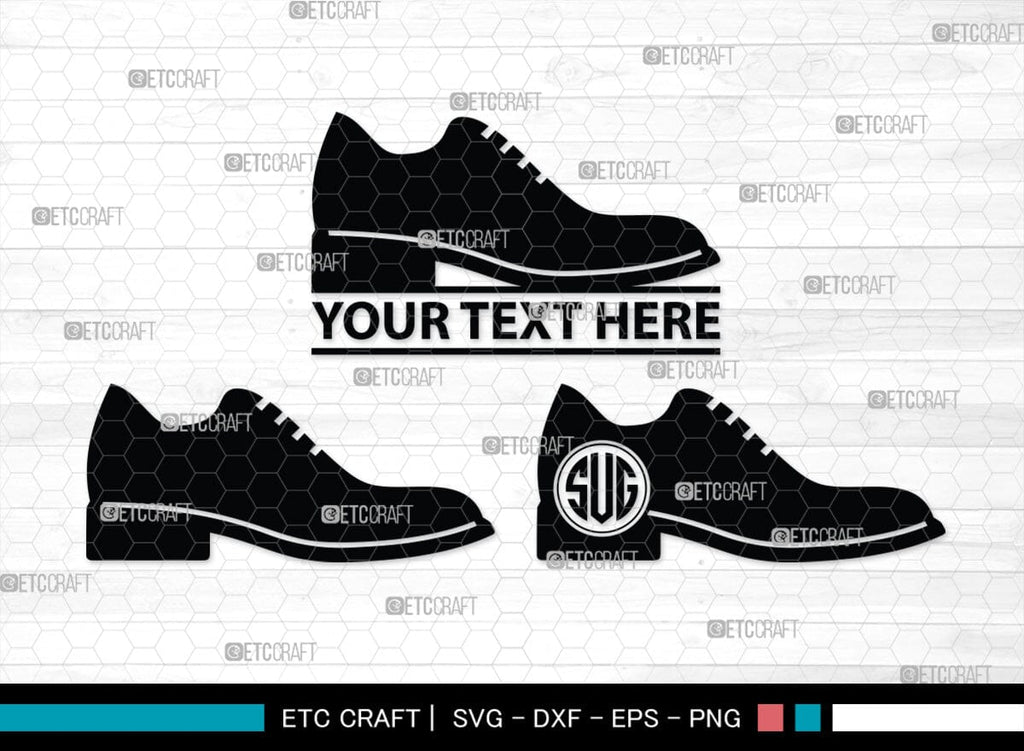 Man Shoes Monogram, Man Shoes Silhouette, Man Shoes SVG, Shoes Svg ...