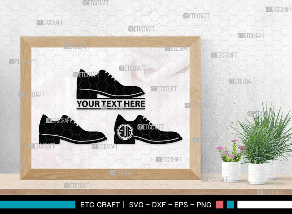 Man Shoes Monogram, Man Shoes Silhouette, Man Shoes SVG, Shoes Svg ...