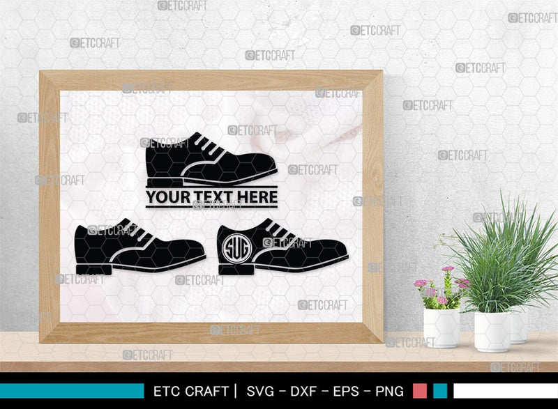Man Shoes Monogram, Man Shoes Silhouette, Man Shoes SVG, Shoes Svg ...