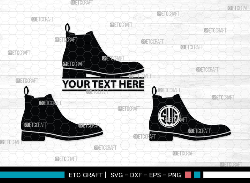 Man Shoes Monogram, Man Shoes Silhouette, Man Shoes SVG, Shoes Svg ...