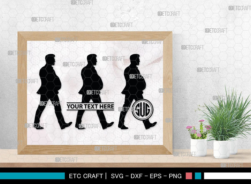 Man Walking Monogram, Man Walking Silhouette, Man Walking SVG, Man Svg ...