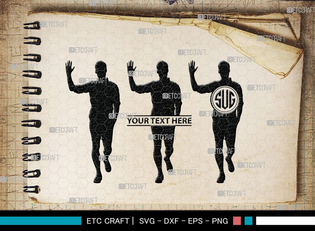 Man Walking Monogram, Man Walking Silhouette, Man Walking SVG, Man Svg ...