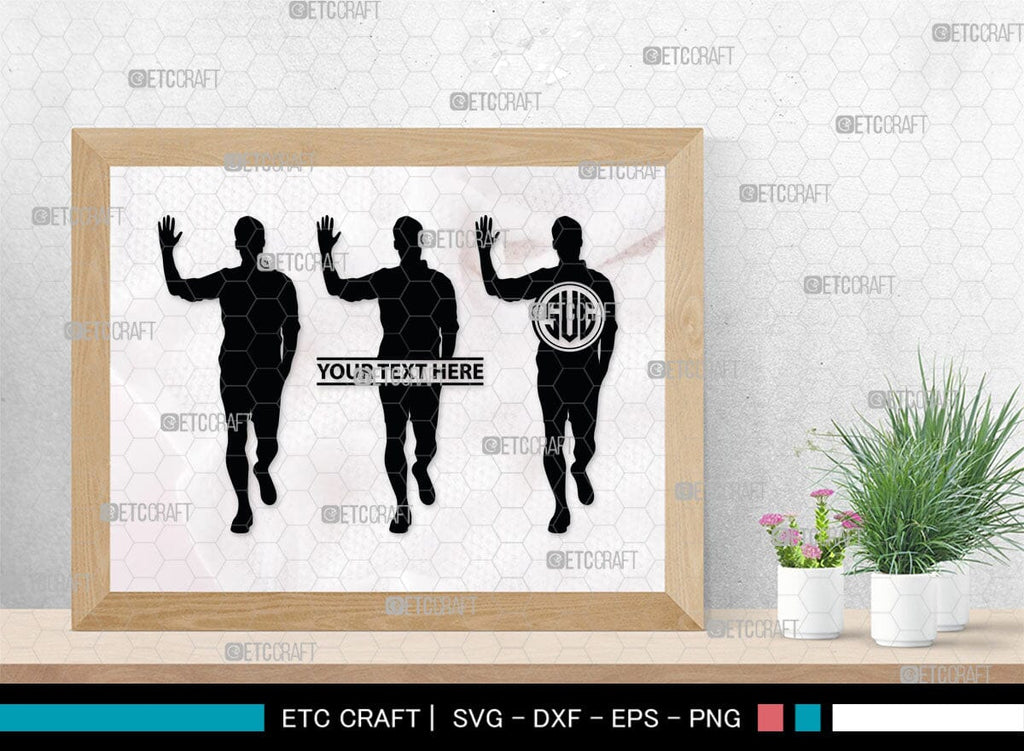 Man Walking Monogram, Man Walking Silhouette, Man Walking SVG, Man Svg ...