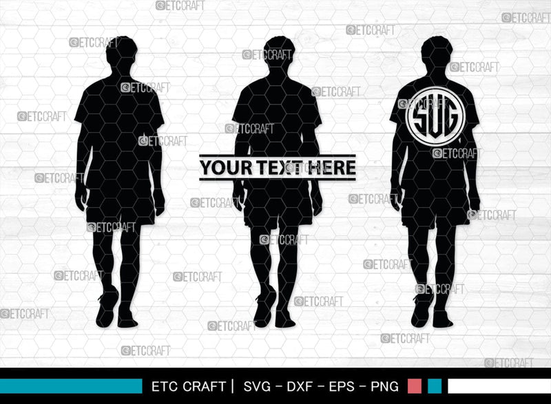Man Walking Monogram, Man Walking Silhouette, Man Walking SVG, Man Svg ...