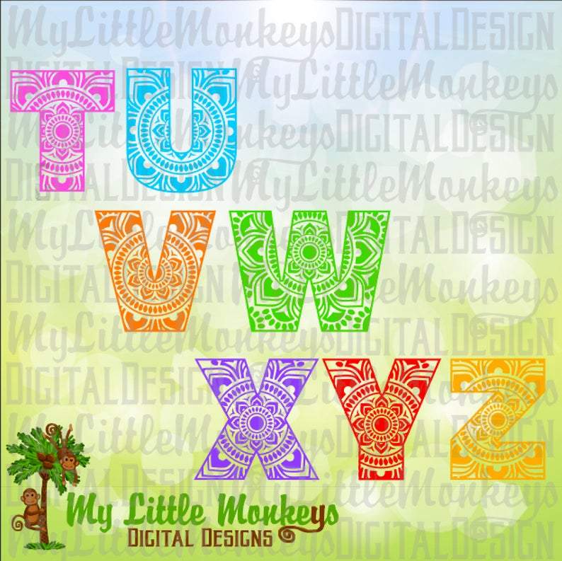Mandala Alphabet - So Fontsy