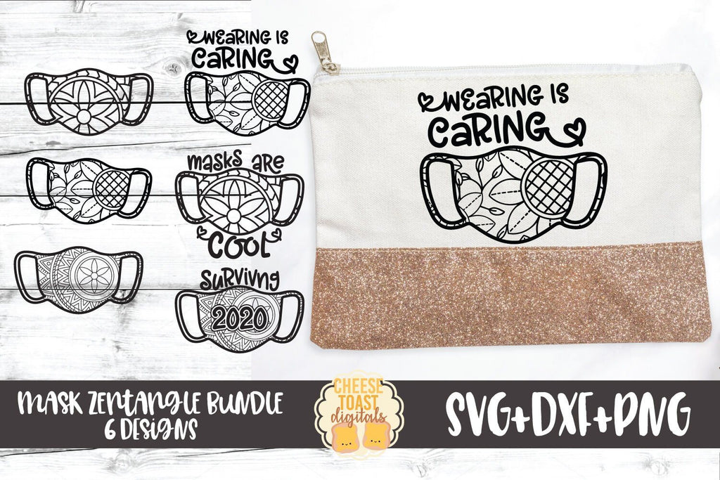 Mandala Face Mask Set | Face Mask Holder SVG - So Fontsy