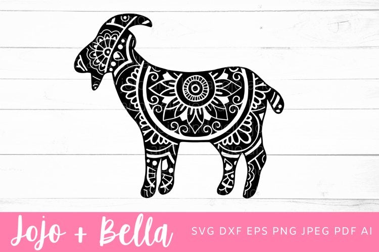 Mandala Goat SVG, Zentangle Goat Svg, Patterned Goat SVG, Goat SVG file ...