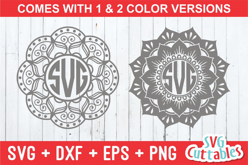Mandala monogram frames - So Fontsy