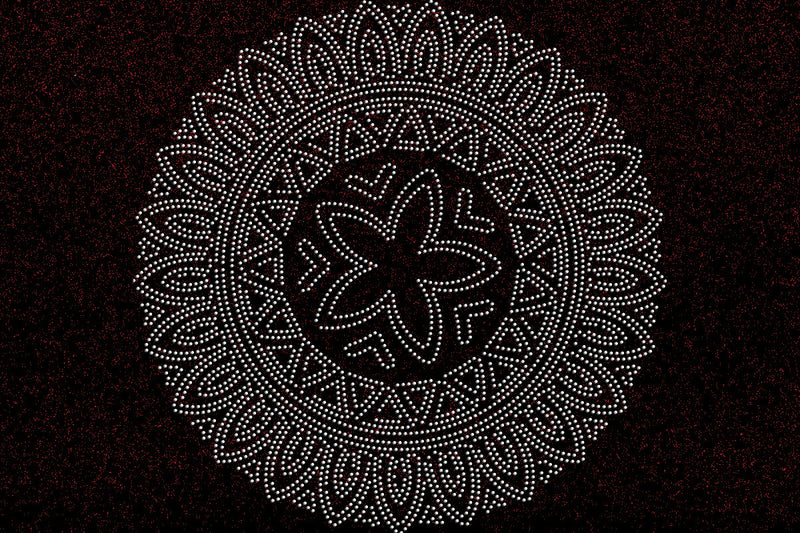 Mandala Rhinestone Template - So Fontsy