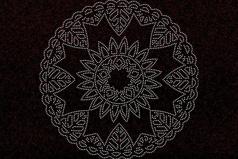 Mandala Rhinestone Template - So Fontsy