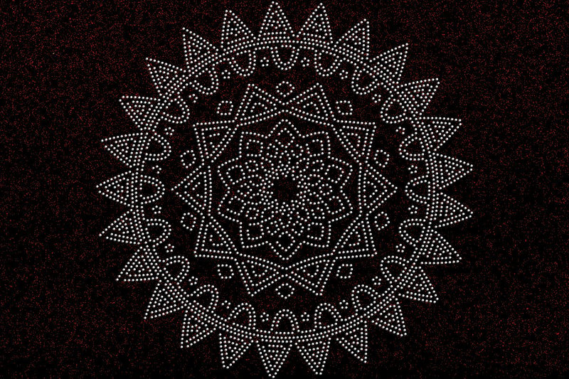Mandala Rhinestone Template - So Fontsy