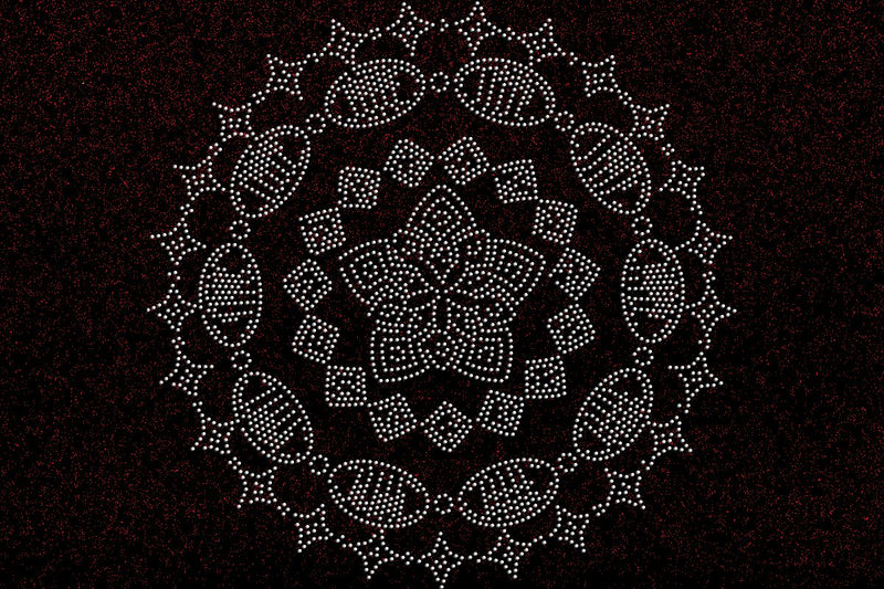 Mandala Rhinestone Template - So Fontsy