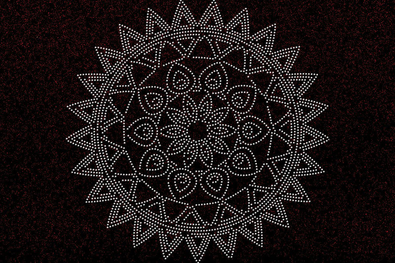 Mandala Rhinestone Template - So Fontsy