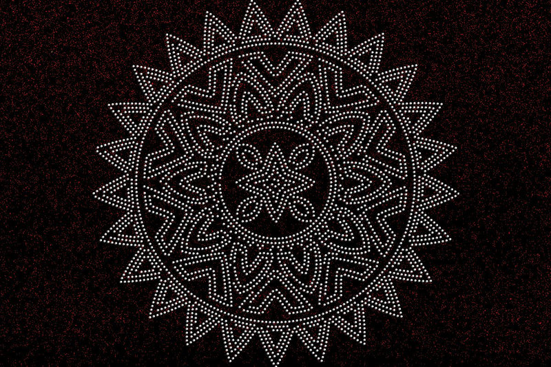 Mandala Rhinestone Template - So Fontsy