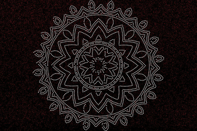 Mandala Rhinestone Template - So Fontsy