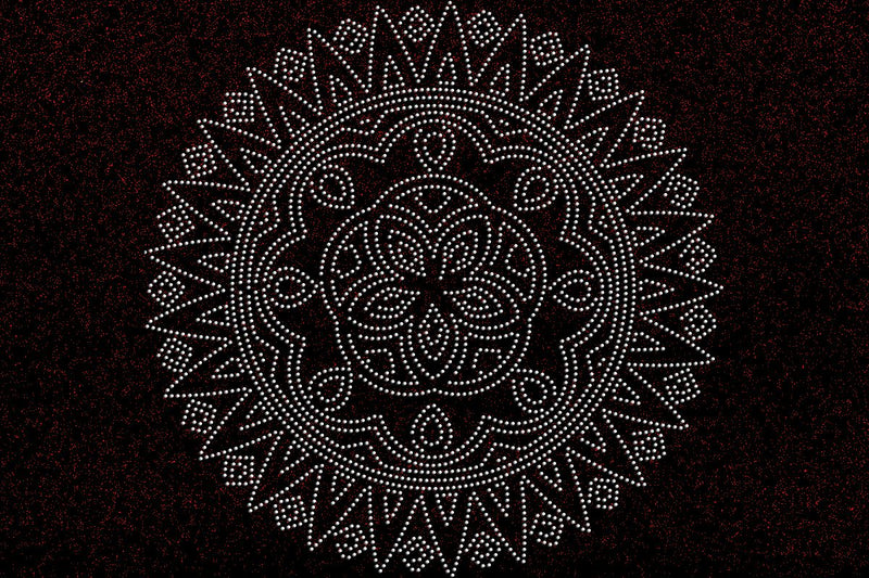 Mandala Rhinestone Template - So Fontsy