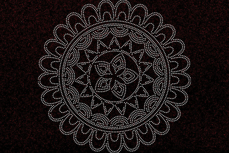 Mandala Rhinestone Template - So Fontsy