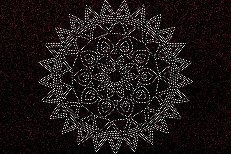Mandala Rhinestone Template - So Fontsy