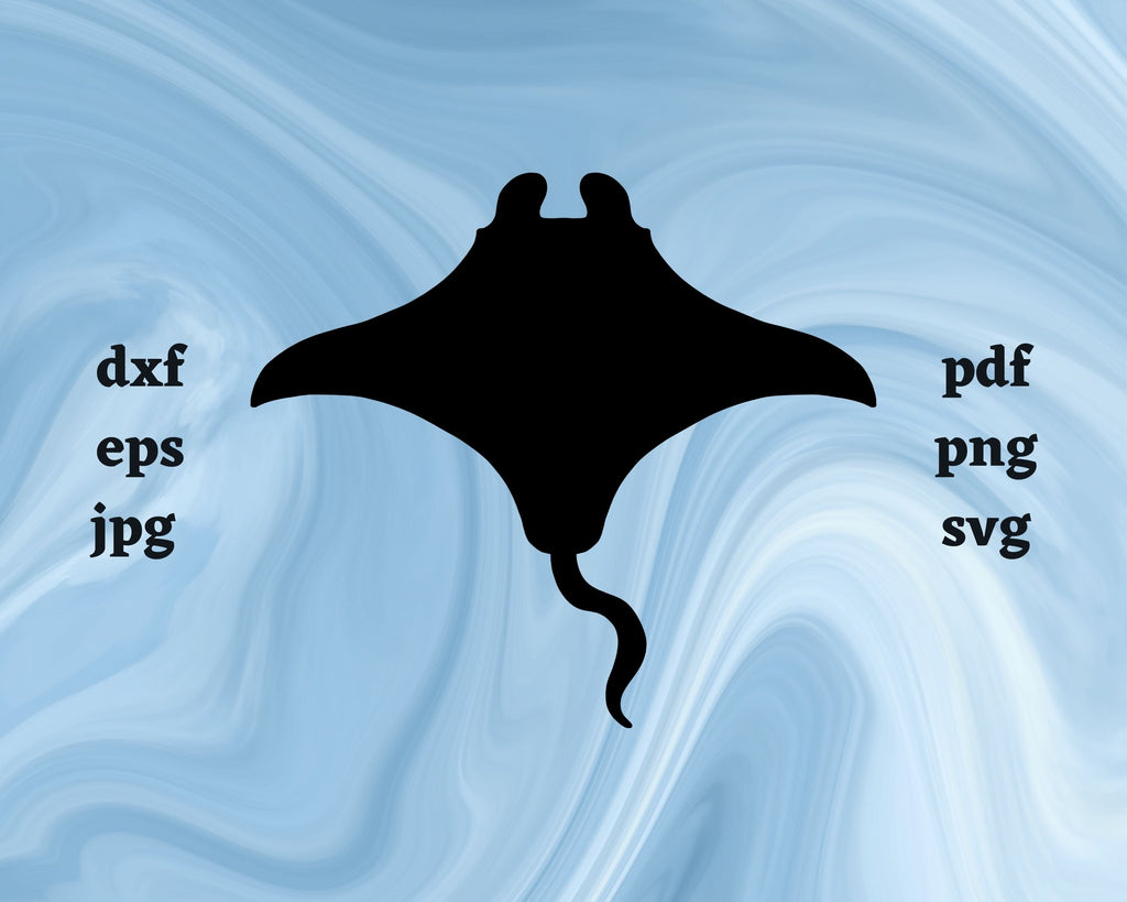 Manta Ray SVG Cut File - So Fontsy