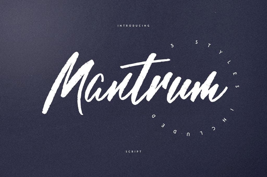 Mantrum - Urban script | 3 styles - So Fontsy