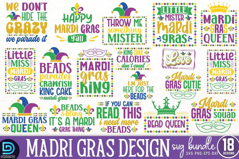 Mardi Gras Svg Bundle - So Fontsy