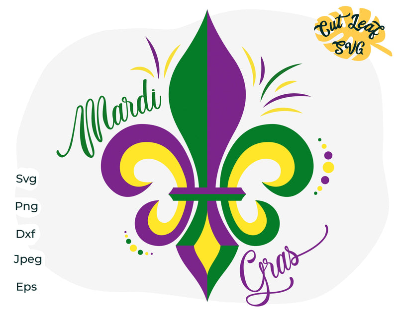 mardi gras svg, fleur de lis svg, fat tuesday svg, flower de luce svg ...