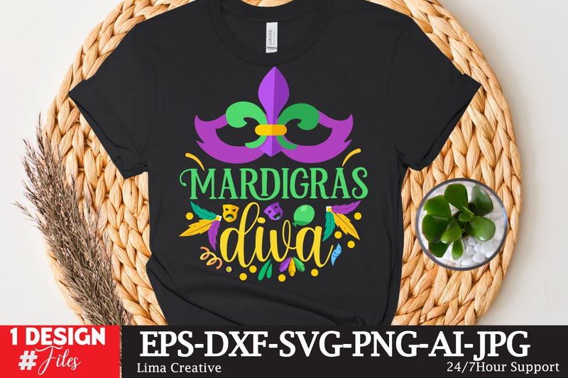 Mardigras Diva SVG Cut File - So Fontsy