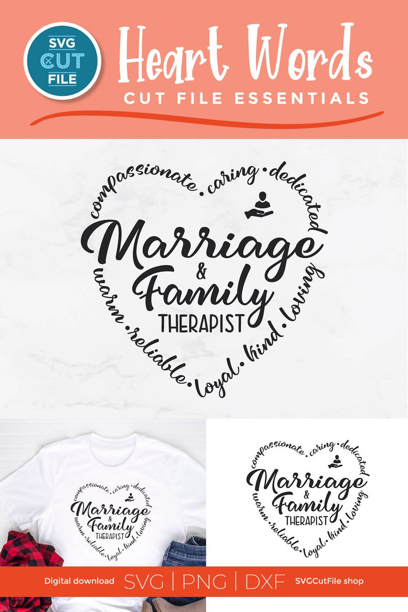 Marriage and Family Therapist svg - an MFT svg for crafts - So Fontsy