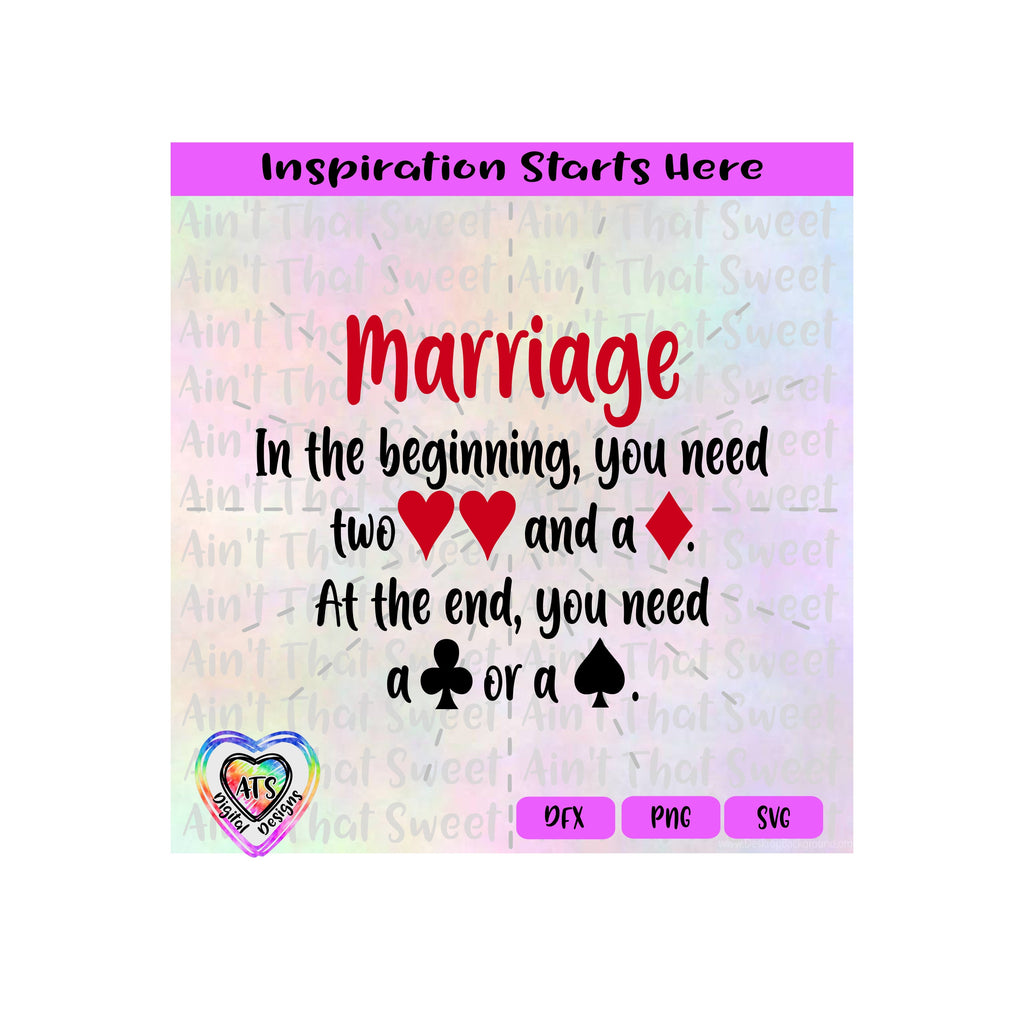 Marriage In The Beginning You Need Two Hearts And A Diamond Then