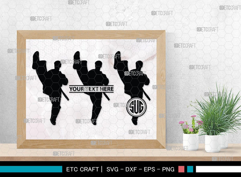 Martial Arts Monogram, Martial Arts Silhouette, Martial Arts SVG ...