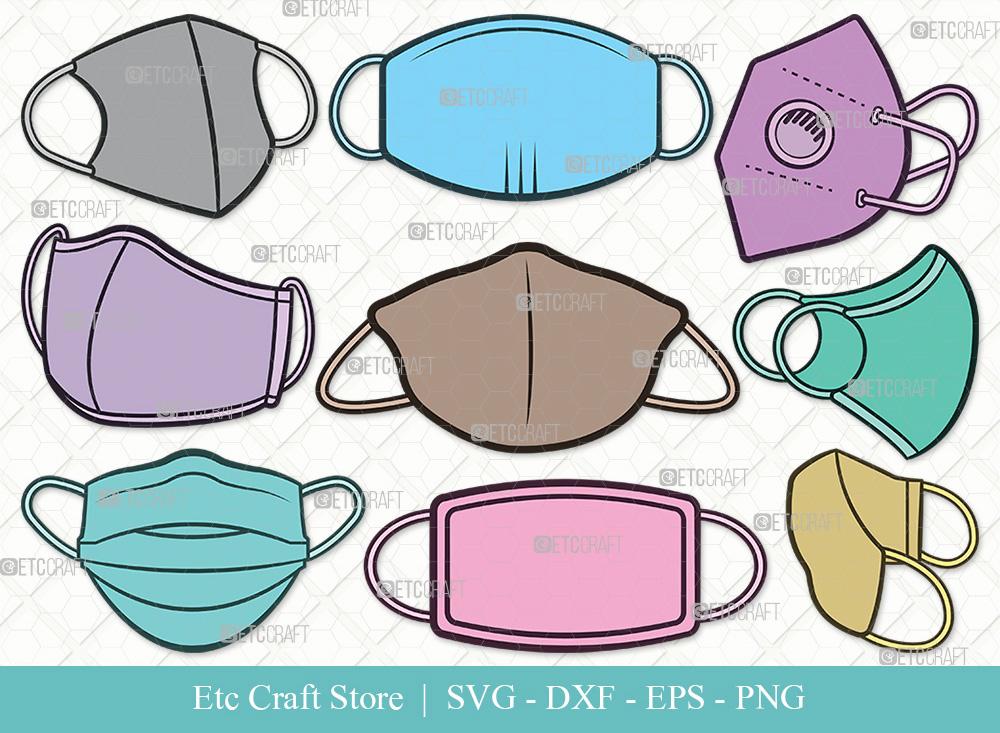Masks Clipart SVG Cut File | Mask Svg | Face Mask Svg | Medical Mask ...